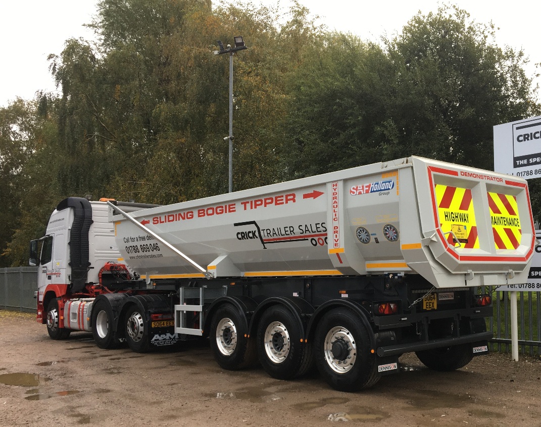 New Sliding Bogie Tipper with Hydraulic Drive Axle