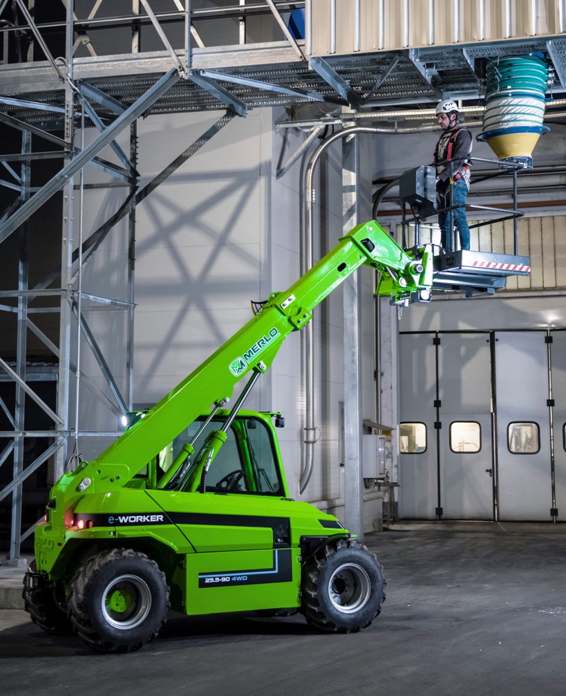 New Year Arrival for All-Electric Merlo E-Worker Telehandler