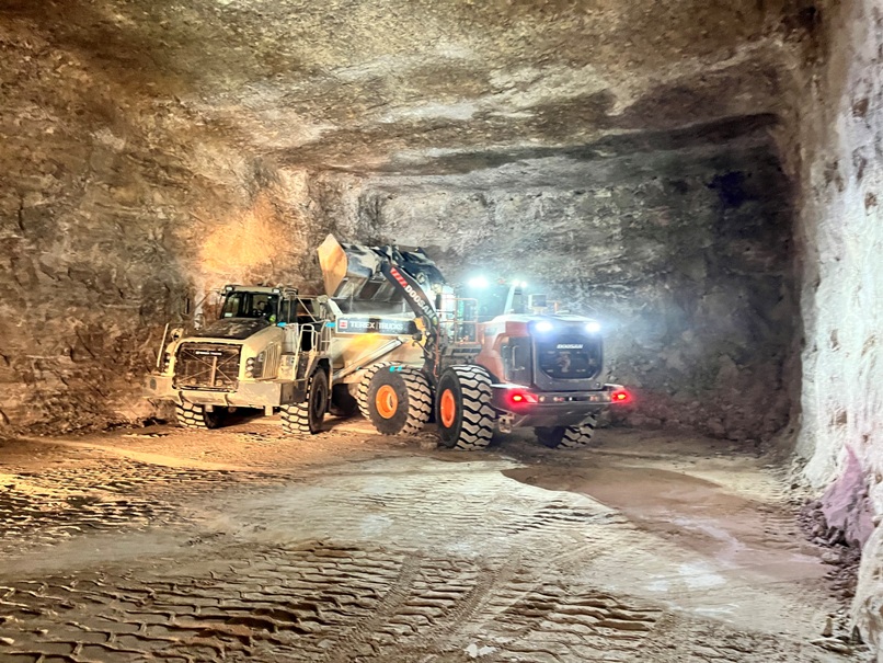 New Doosan DL580-7 performing well for Irish Salt Mining