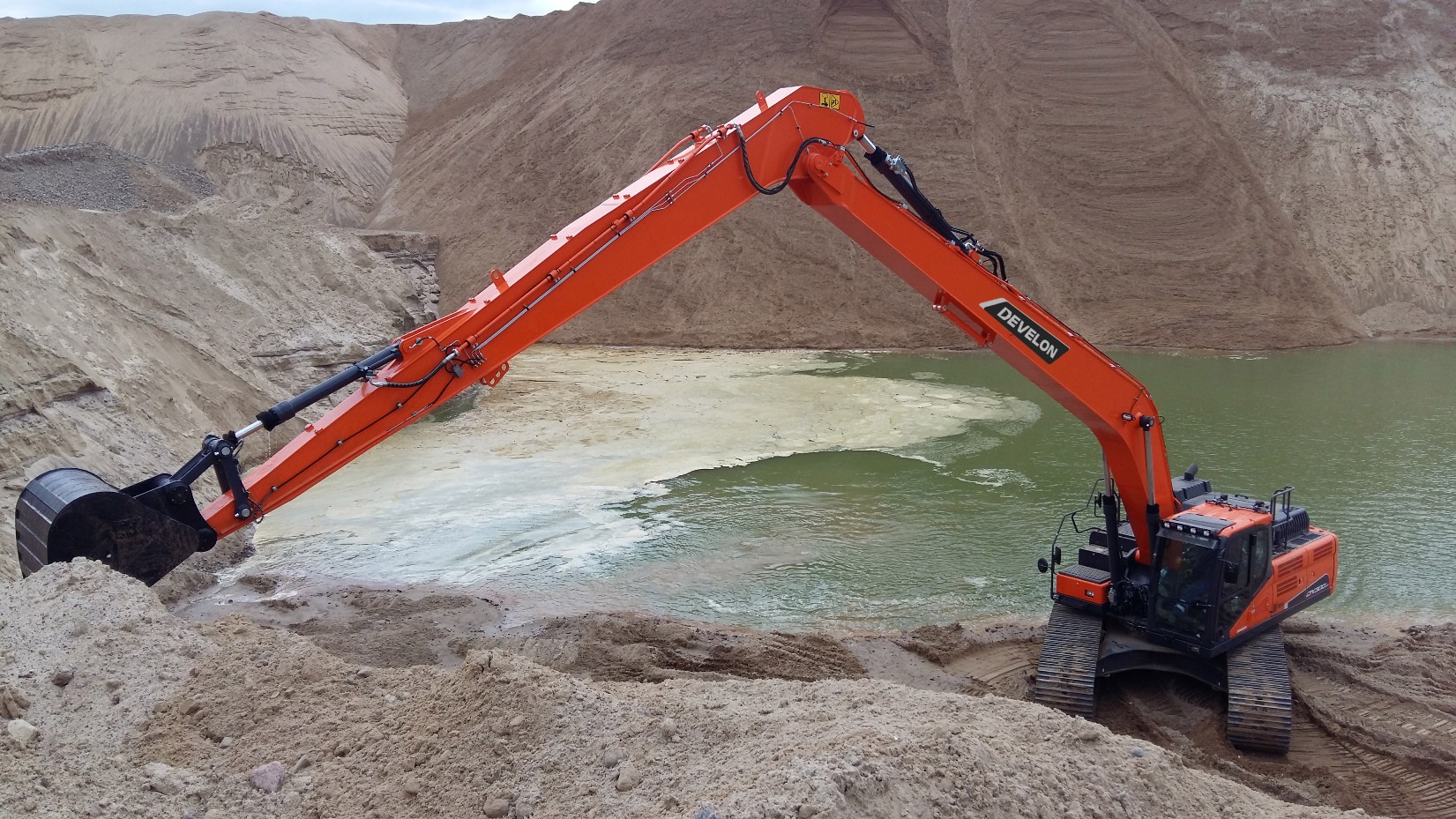 Develon Offers 4 Model Super Long Reach Excavator Range