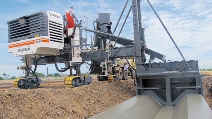 Using Wirtgen Technology for Offset Concrete Paving
